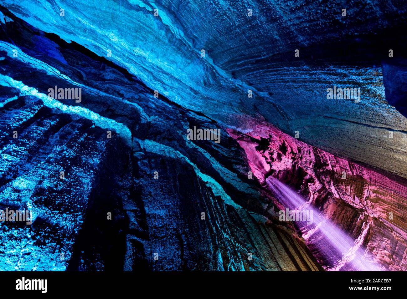 Abstract stone cave background. Rock formations on the arches and walls ...