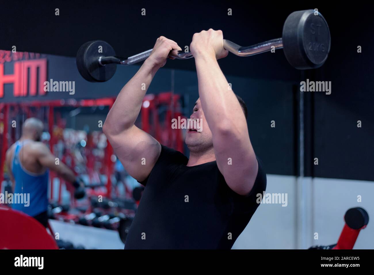 Hard Core Bodybuilding. Muscular athletic bodybuilder fitness model ...