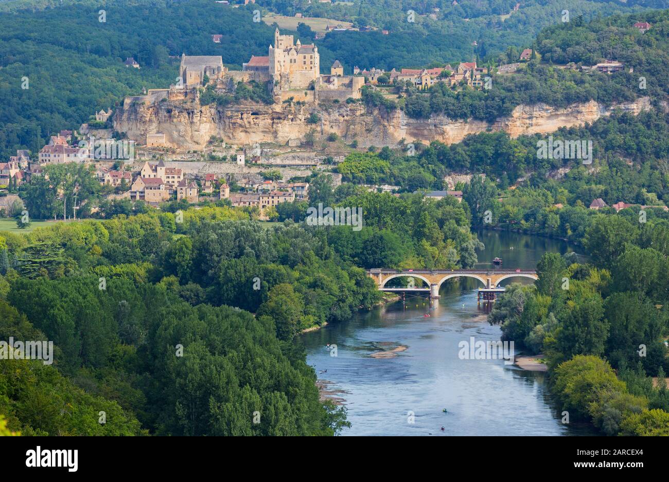 Dordogne river from Chateau Castlenaud. Castelnaud-la-Chapelle ...