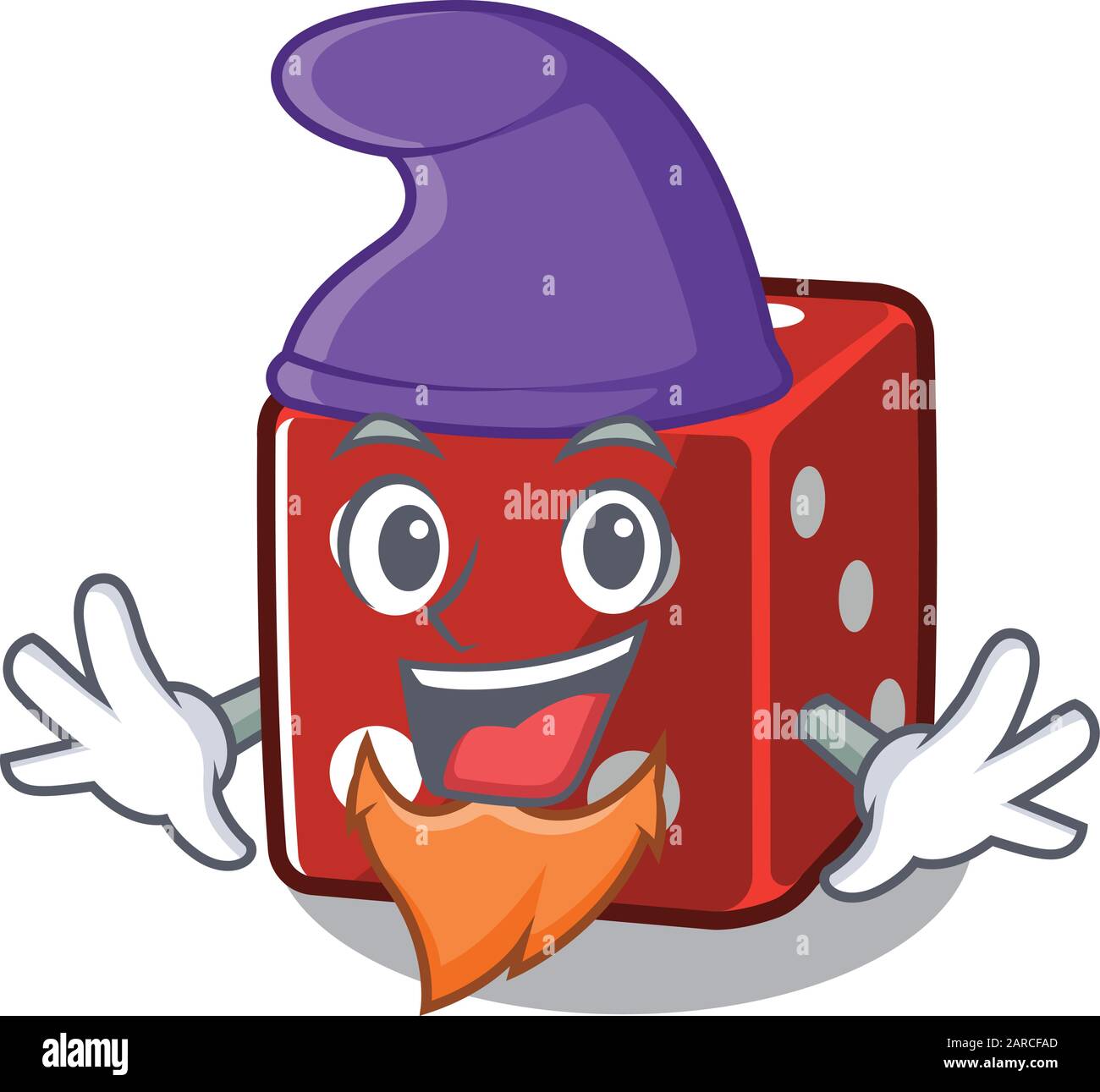 Funny dice cartoon mascot performed as an Elf Stock Vector Image & Art ...