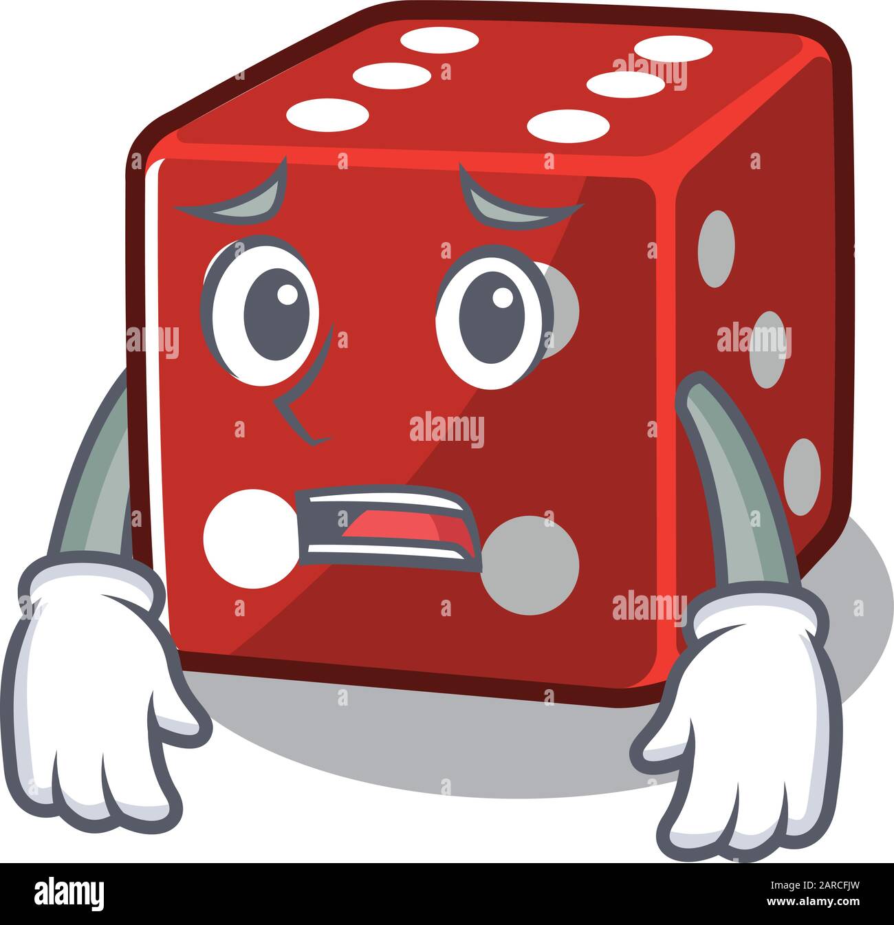 A picture of dice showing afraid look face Stock Vector Image & Art - Alamy