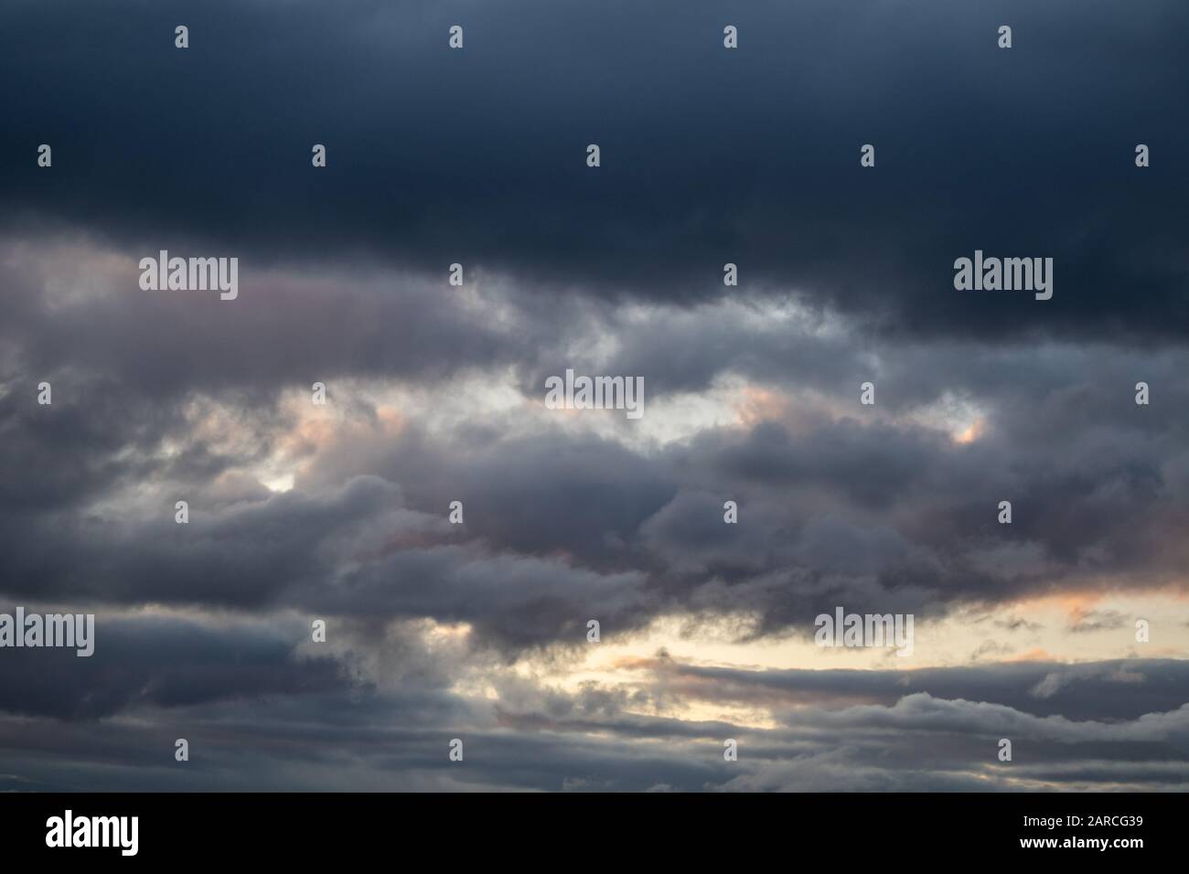 Dramatic sky clouds view texture background. Northern epic grey ...