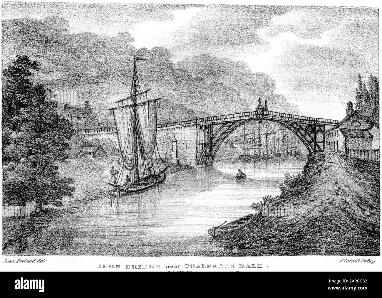 Iron bridge river severn drawing hi-res stock photography and images ...