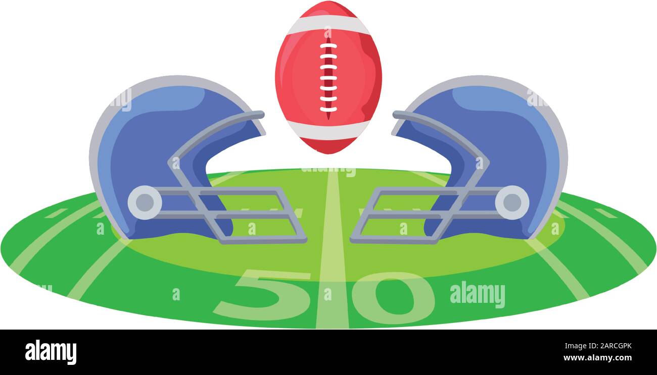 Helmets and ball design, American football super bowl sport hobby ...