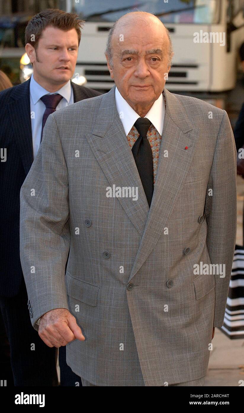 Mohamed Al-Fayed in 2007 appearing at the High Court in London during ...
