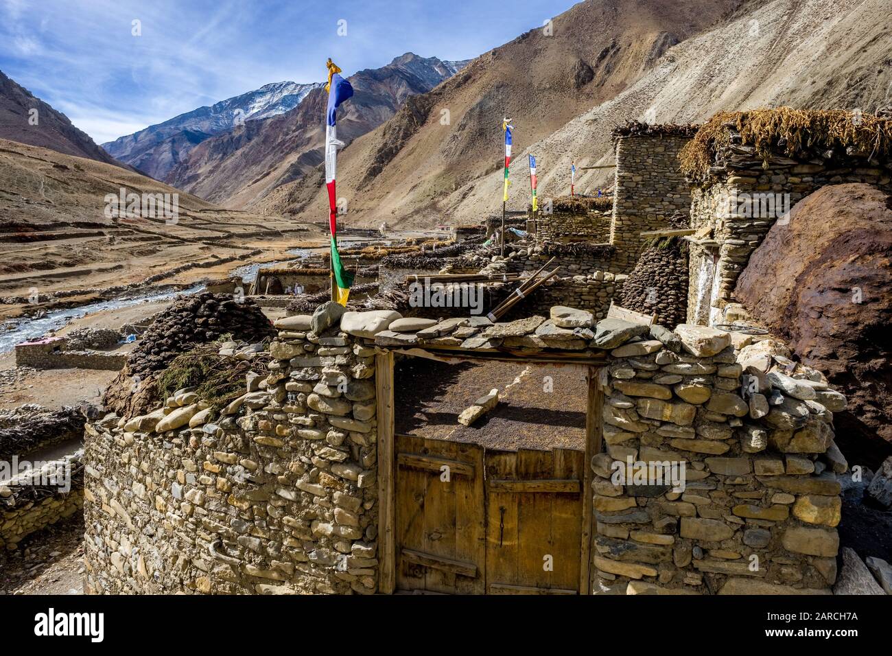 The ethnically Tibetan village of Dho Tarap, visited on the Lower Dolpo ...