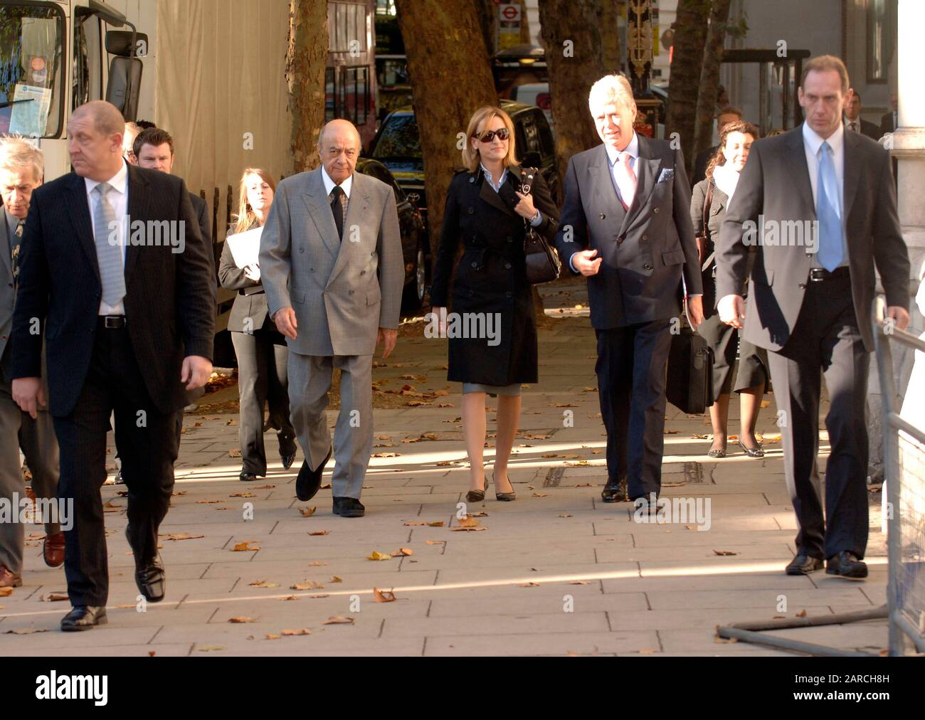 Mohamed Al-Fayed in October 2007 leaving the High Court in London with ...