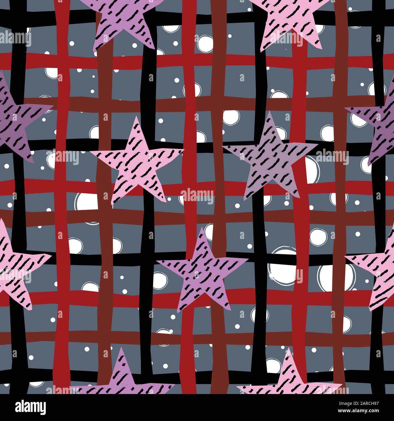 Cute Star Background. Seamless Pattern with stars. Vector Illustration ...