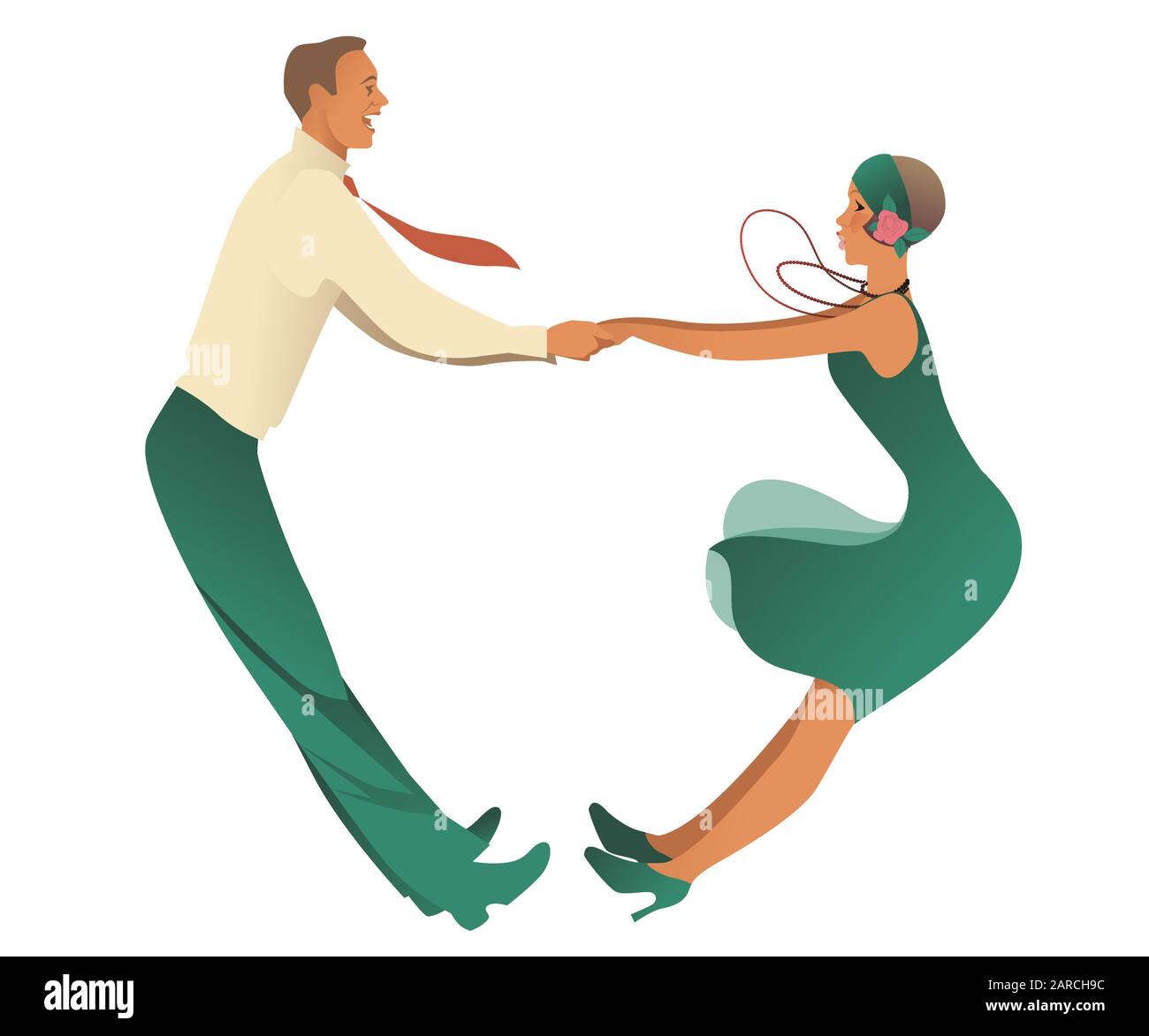 1920s retro dance illustration hi-res stock photography and images - Alamy