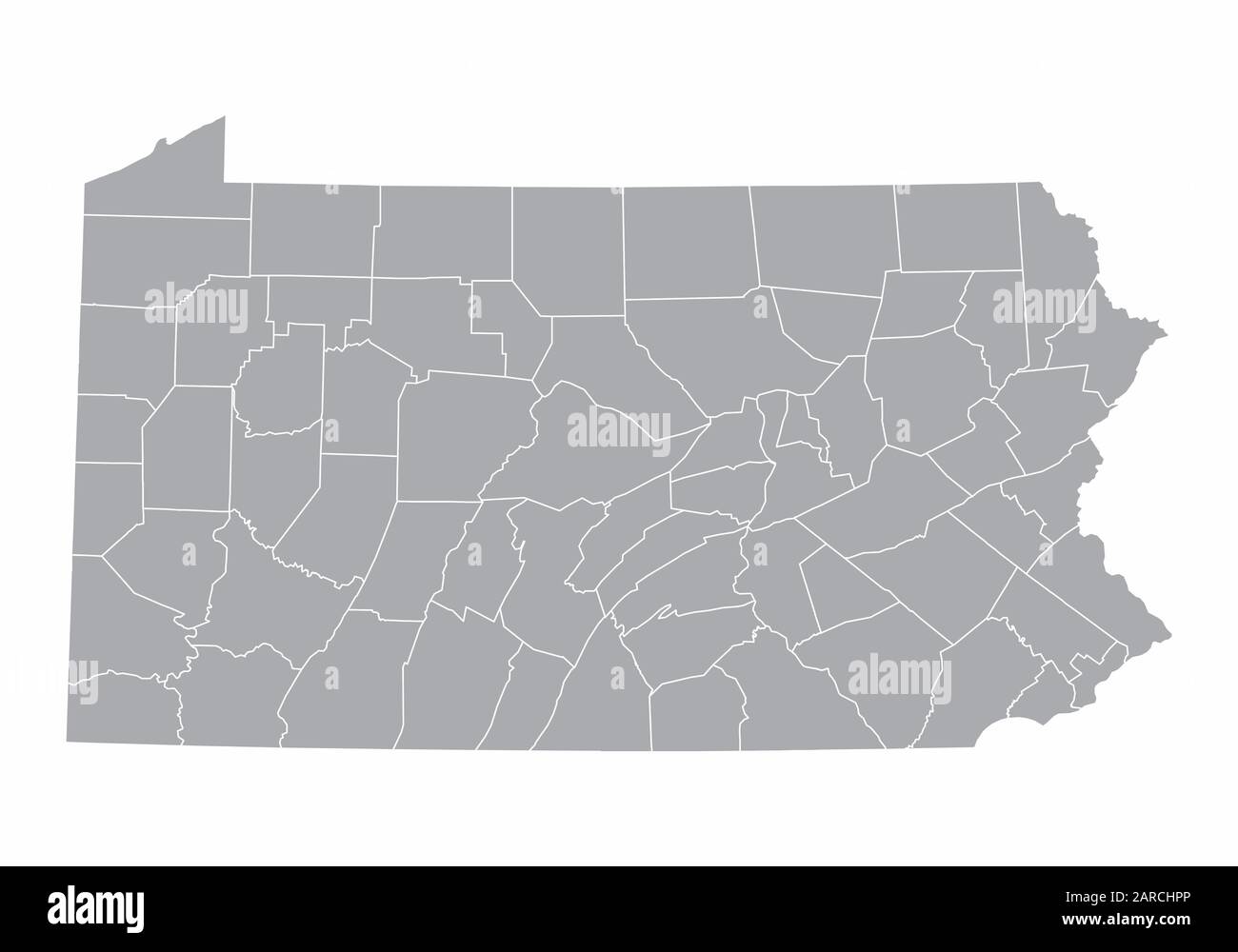 Map of Pennsylvania Stock Vector Image & Art - Alamy