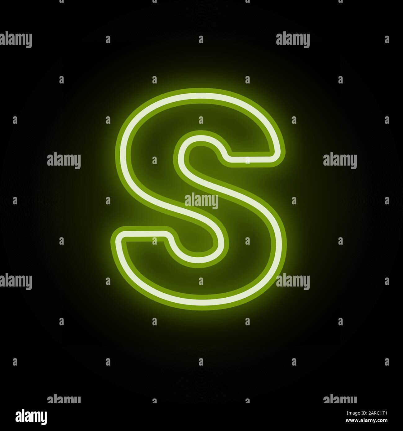 Neon letter S on black Stock Vector Image & Art - Alamy