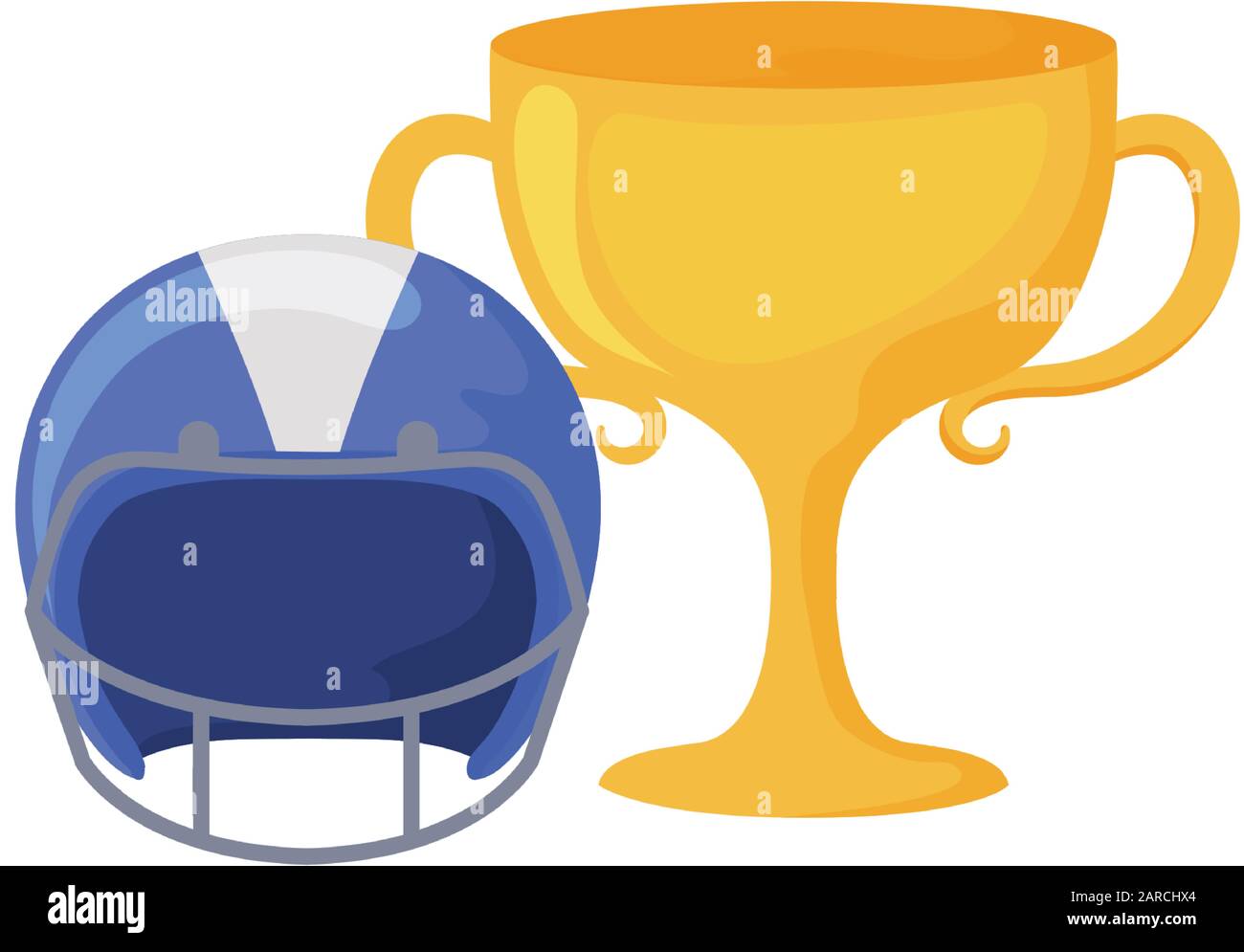 Helmet and trophy design, American football super bowl sport hobby ...