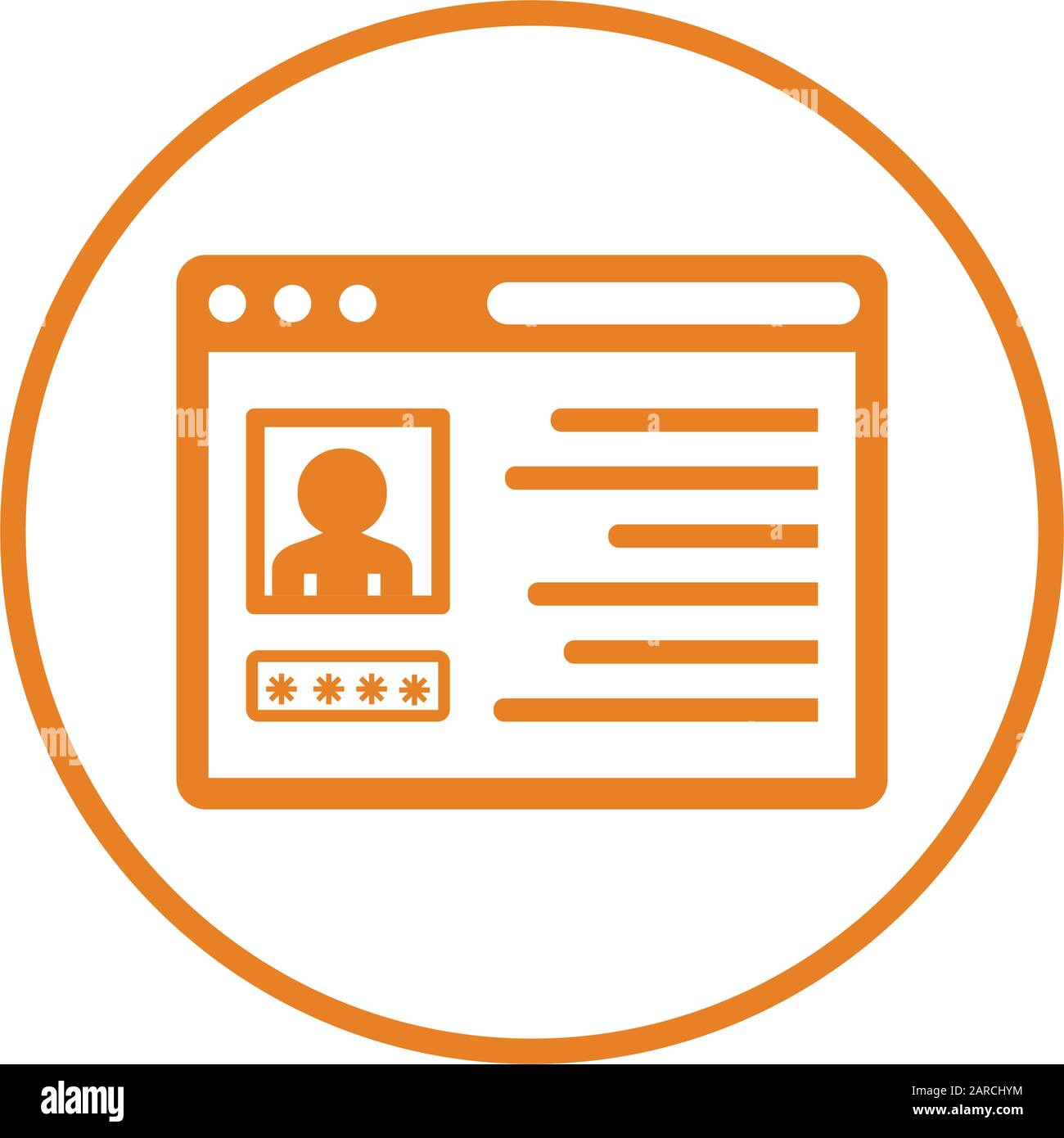 Well organized and fully editable Account login icon, access profile ...