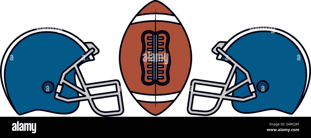 Helmets and ball design, American football super bowl sport hobby ...