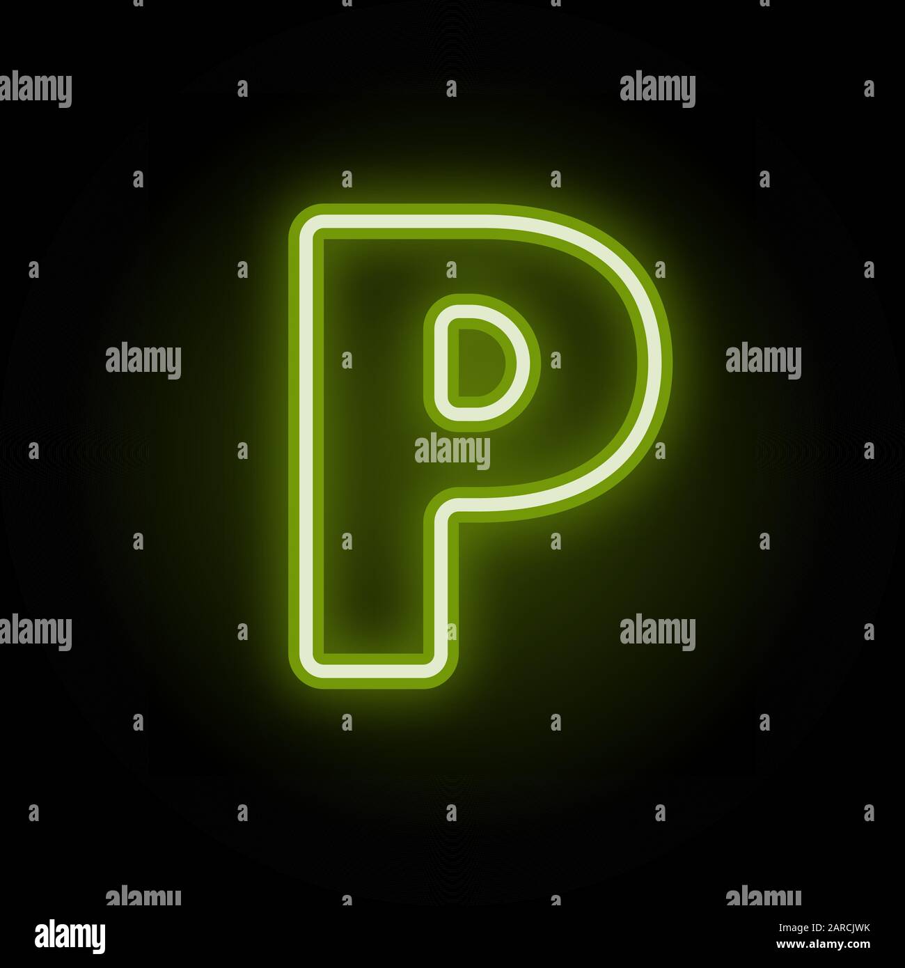 Neon letter P on black Stock Vector Image & Art - Alamy