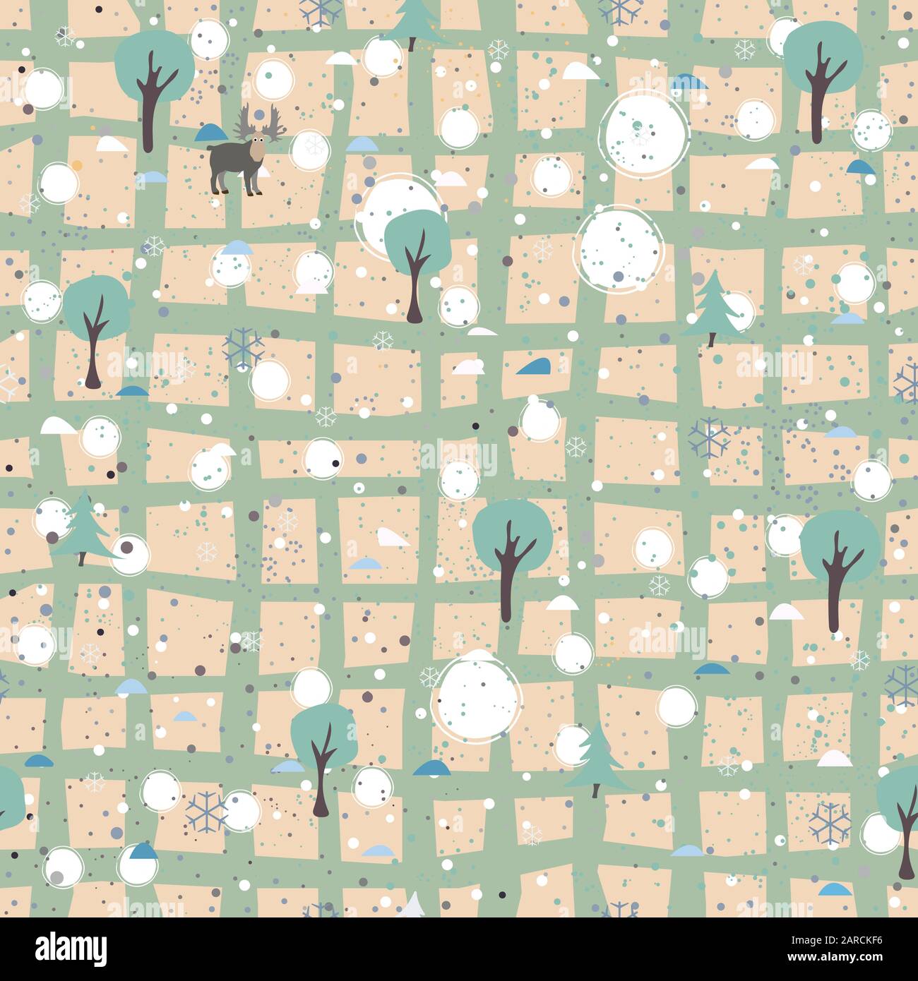 Seamless Tree Pattern. Vector Illustration Stock Vector Image & Art - Alamy