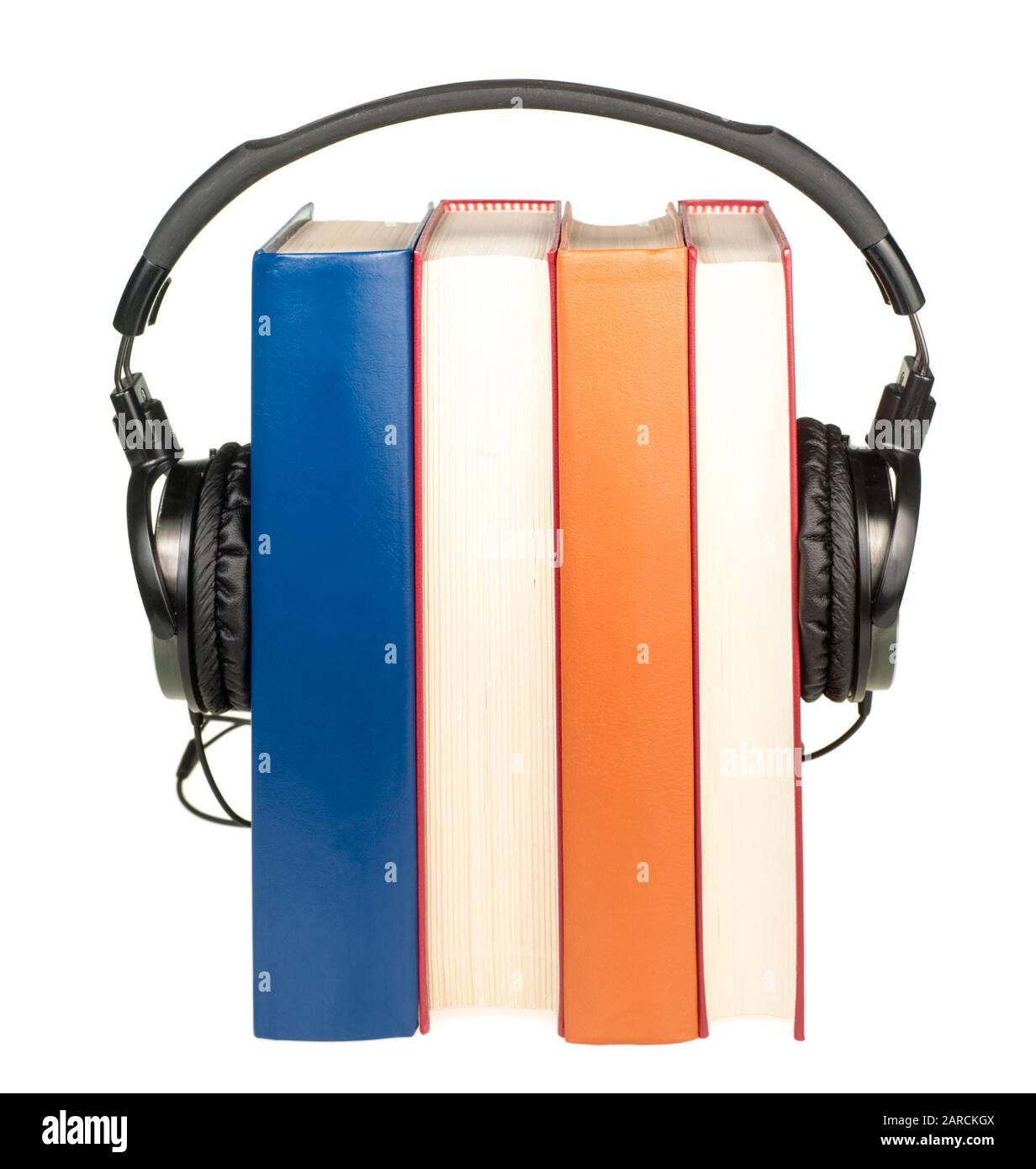 Audio book headphones isolated Cut Out Stock Images & Pictures - Alamy