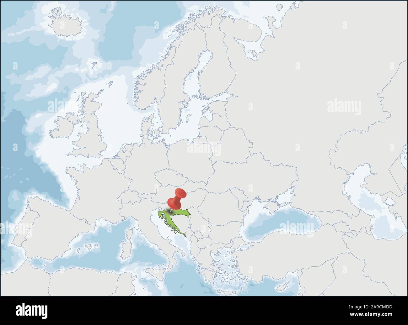 Administrative political map croatian Stock Vector Images - Alamy