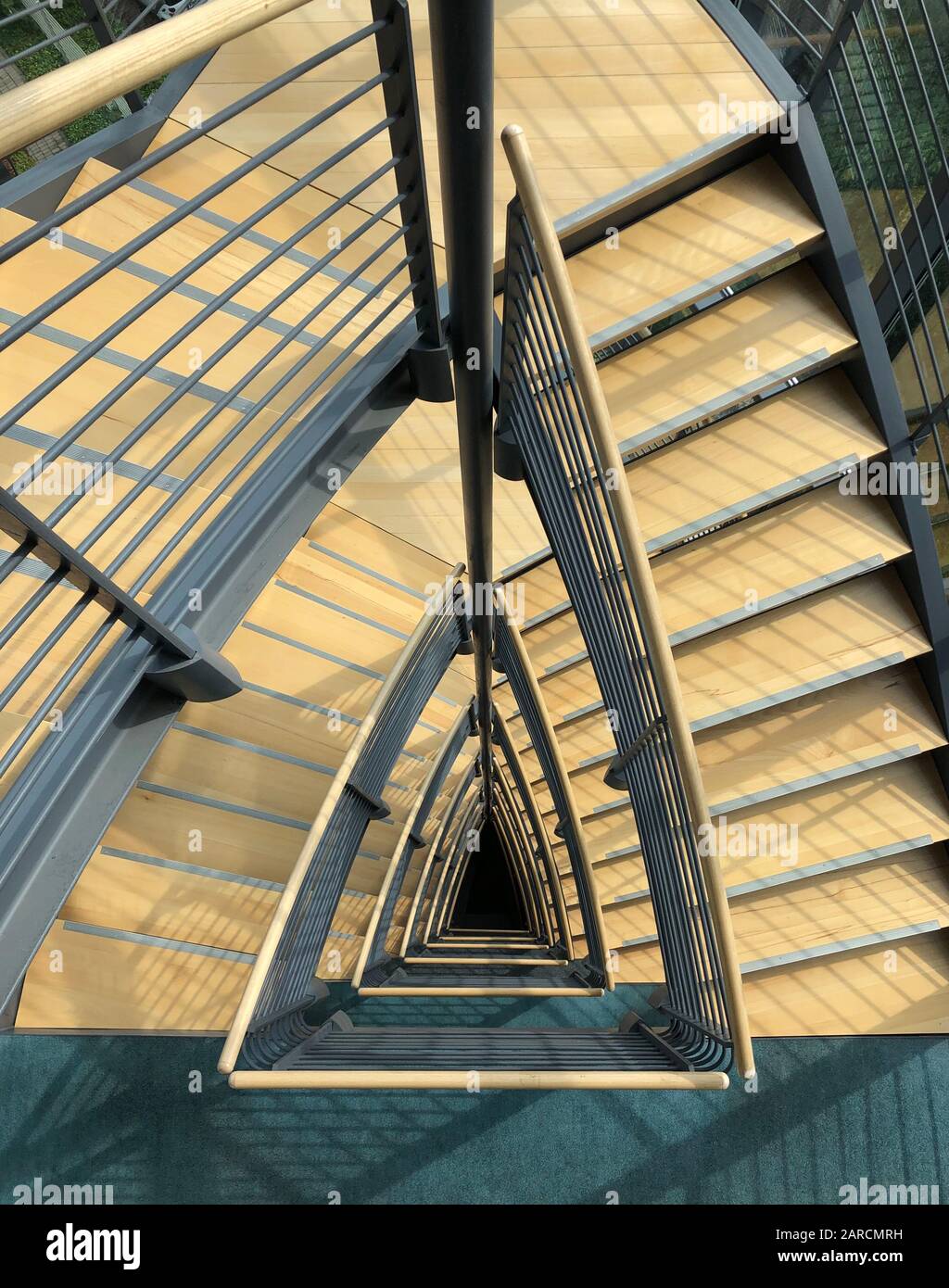 A staircase in the shape of a triangle Stock Photo - Alamy