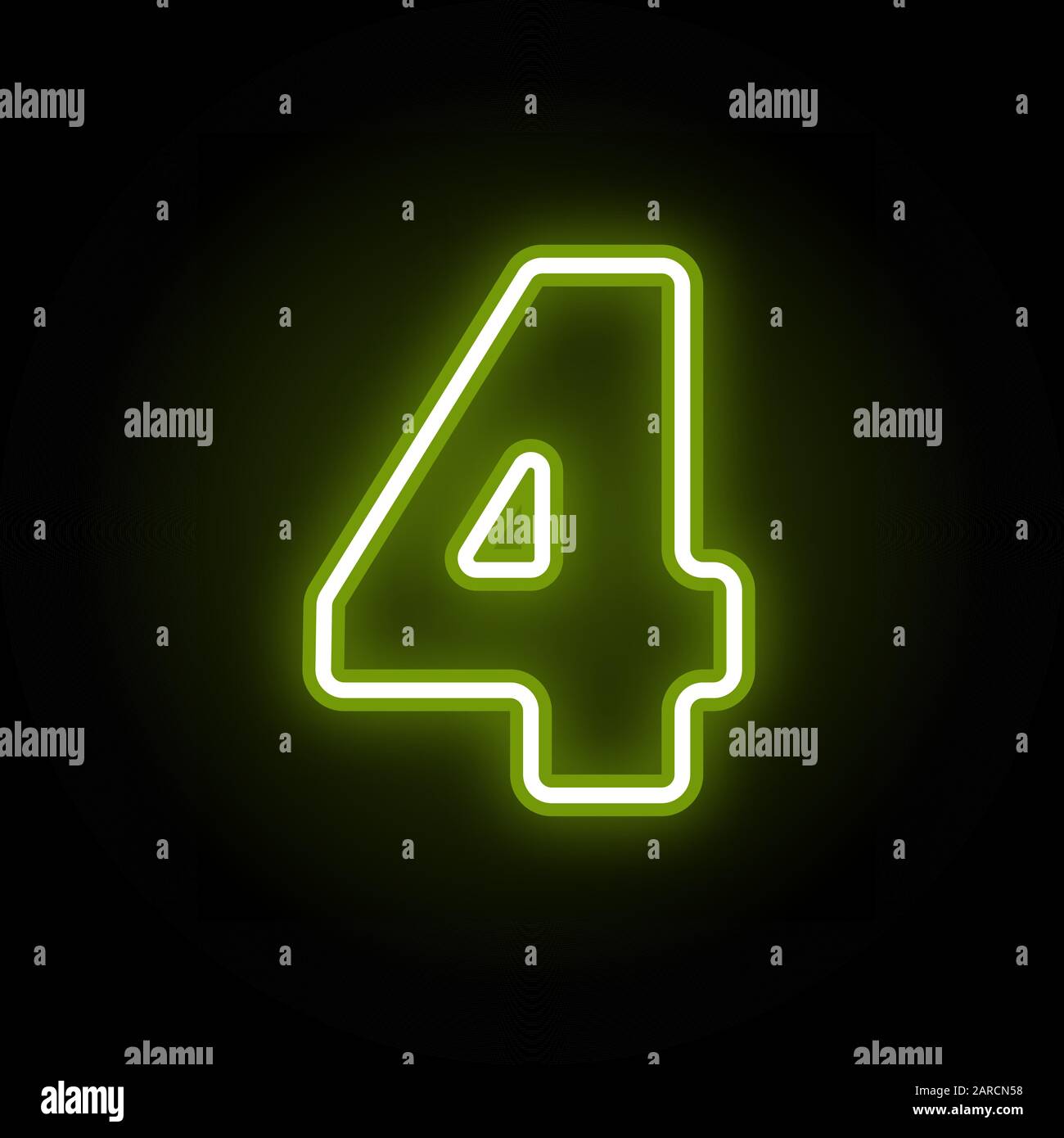 Neon number 4 on black Stock Vector Image & Art - Alamy