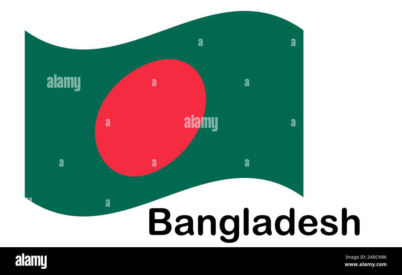 Bangladesh flag, official colors and proportion correctly. National ...