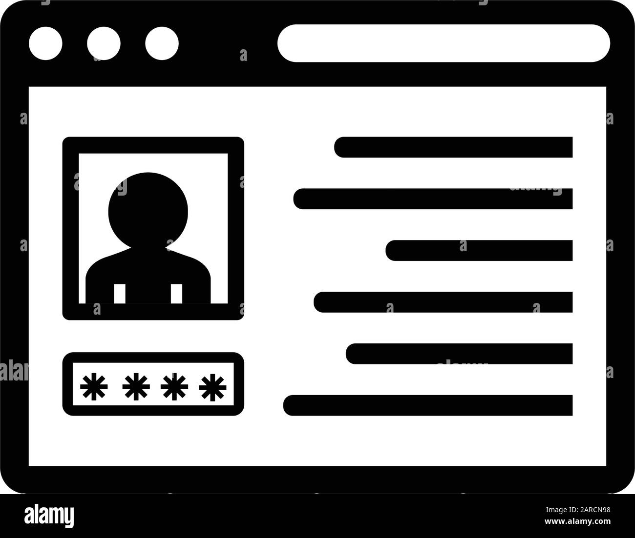 Registration internet account line Cut Out Stock Images & Pictures - Alamy