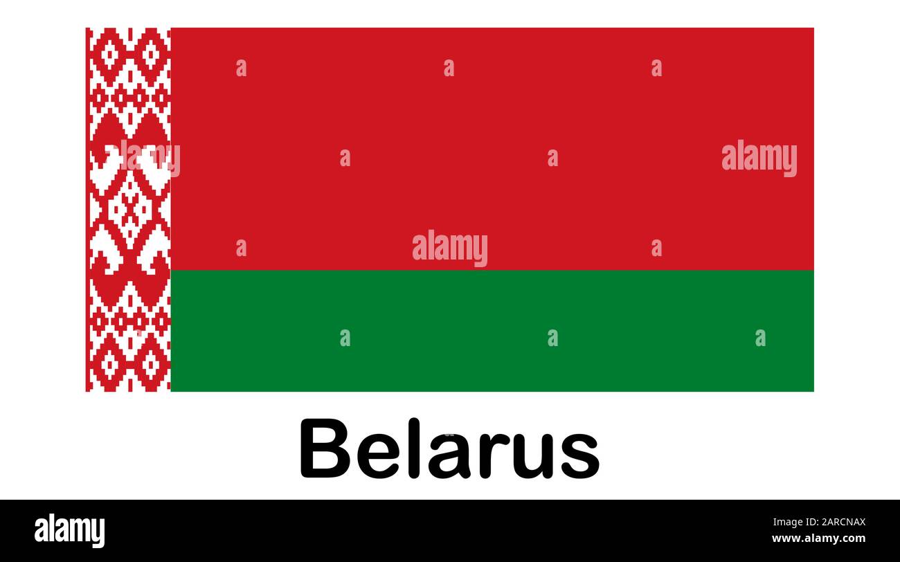 Flag of Belarus. Original and simple Belarus flag isolated in official ...