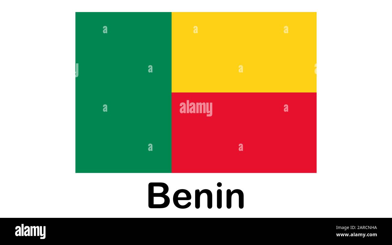 Benin flag, official colors and proportion correctly. National Benin ...