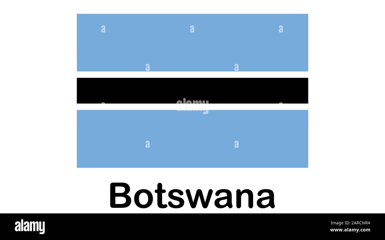 national flag of Botswana in the original colours and proportions Stock ...