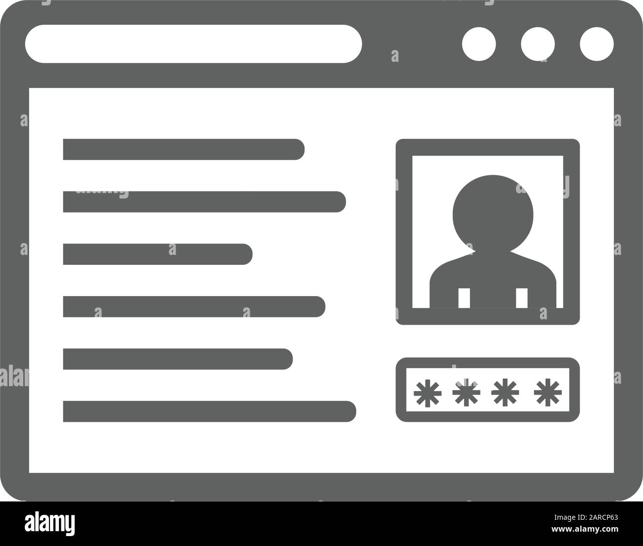 Well organized and fully editable Account login icon, access profile ...