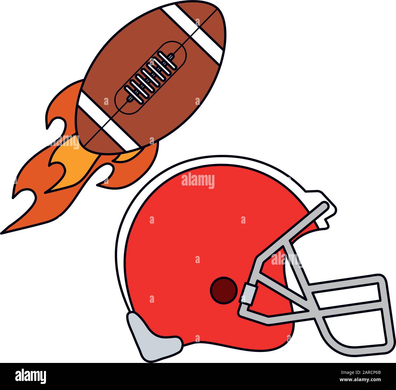 Helmet and ball design, American football super bowl sport hobby ...