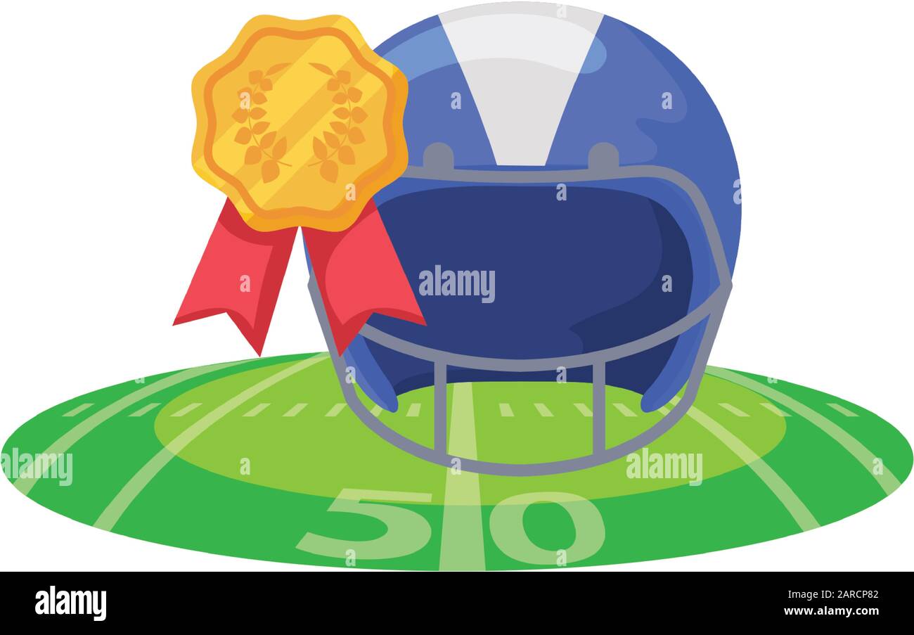 Helmet and seal stamp design, American football super bowl sport hobby ...