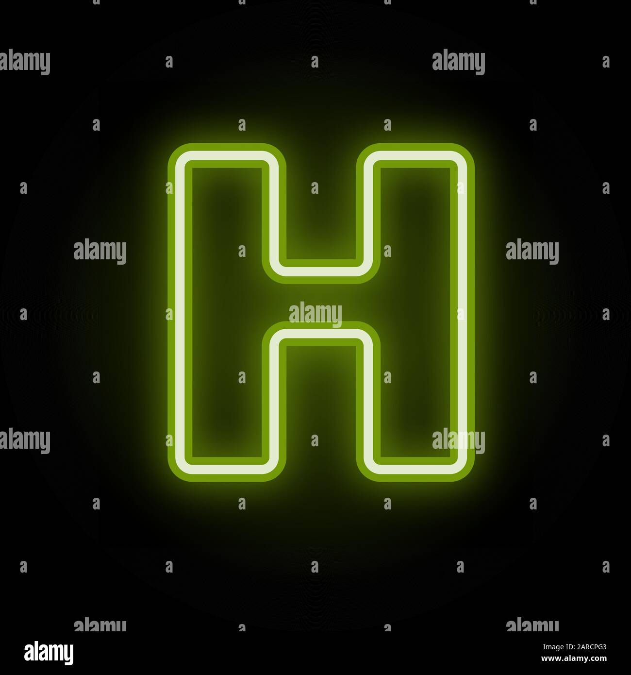 Neon letter H on black Stock Vector Image & Art - Alamy