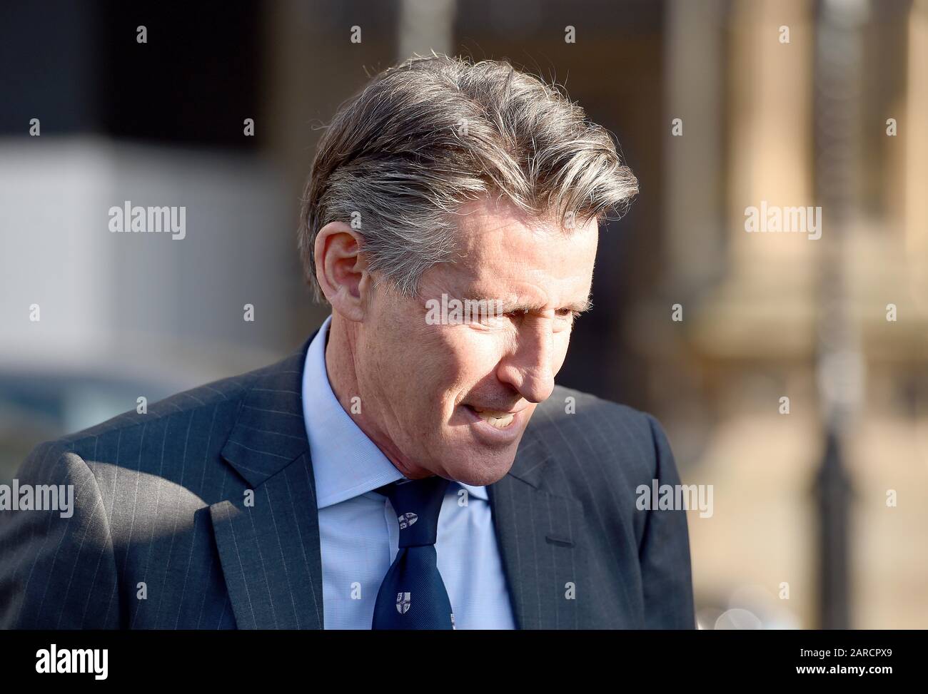 Lord Sebastian Coe outside the Houses of Parliament in London. PA Photo ...