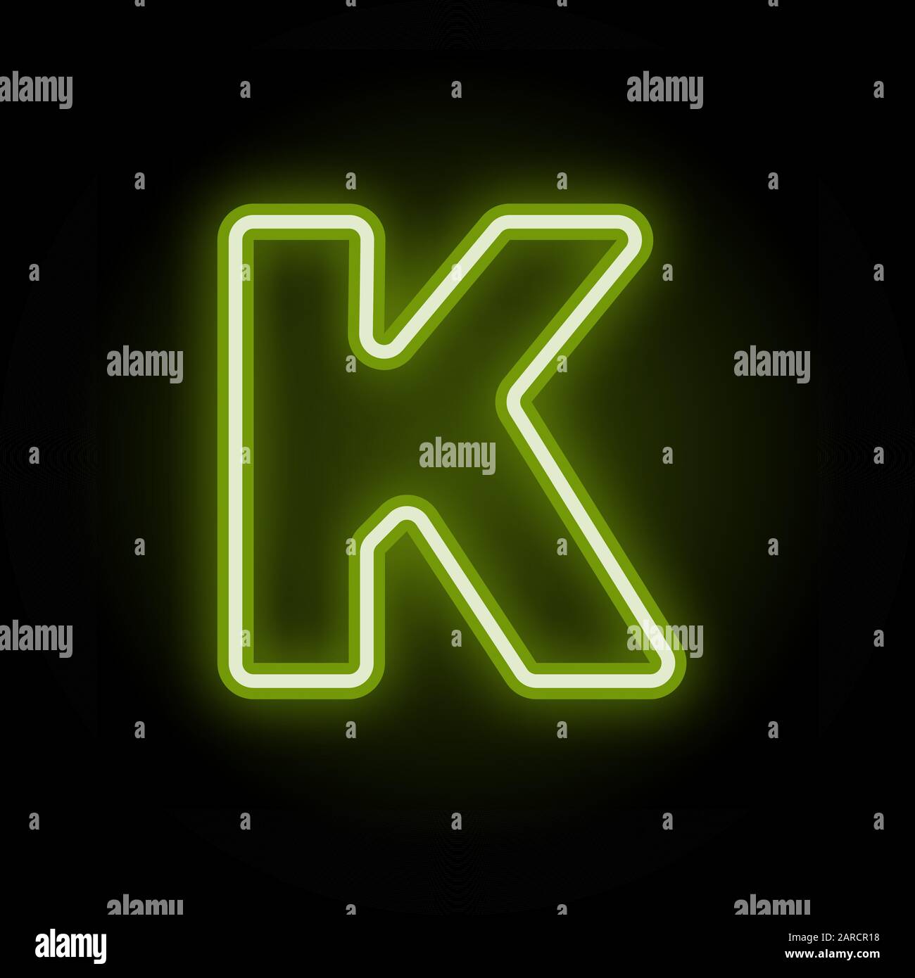 Neon letter K on black Stock Vector Image & Art - Alamy
