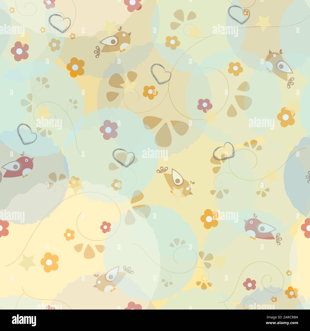 Seamless Bird Pattern. Modern Style. Vector Illustration Stock Vector ...