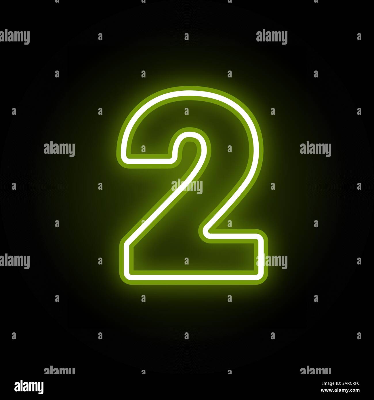 Neon number 2 on black Stock Vector Image & Art - Alamy