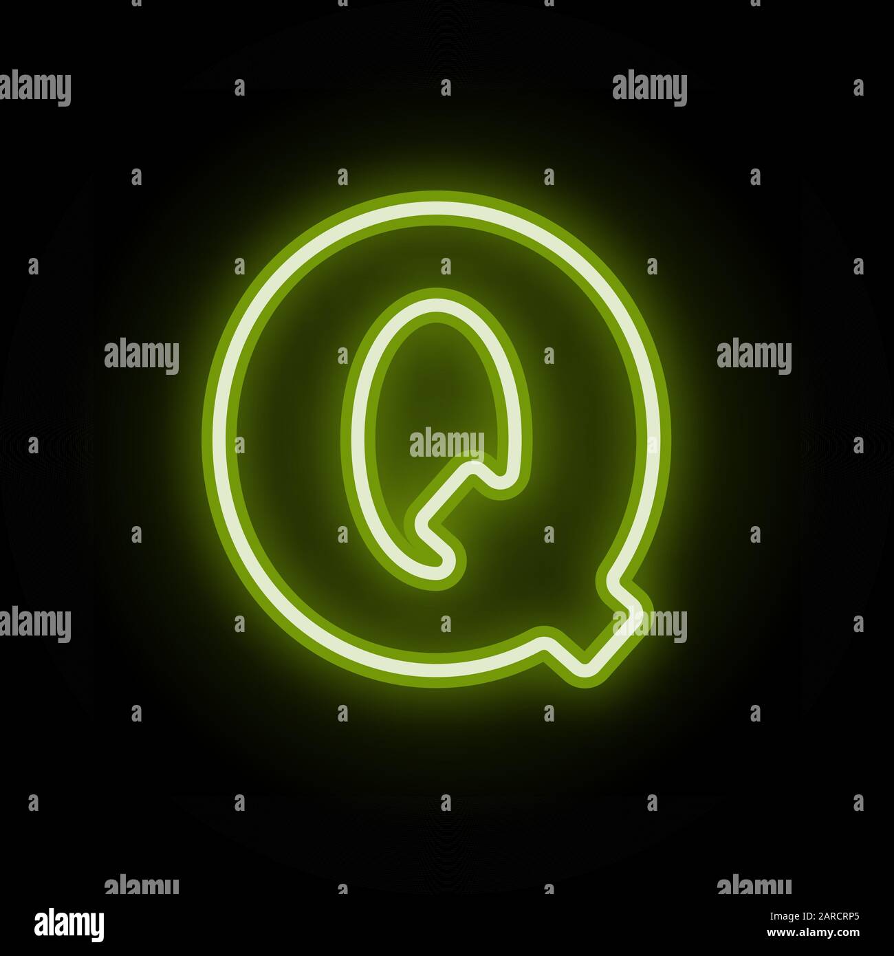 Neon letter q Stock Vector Images - Alamy