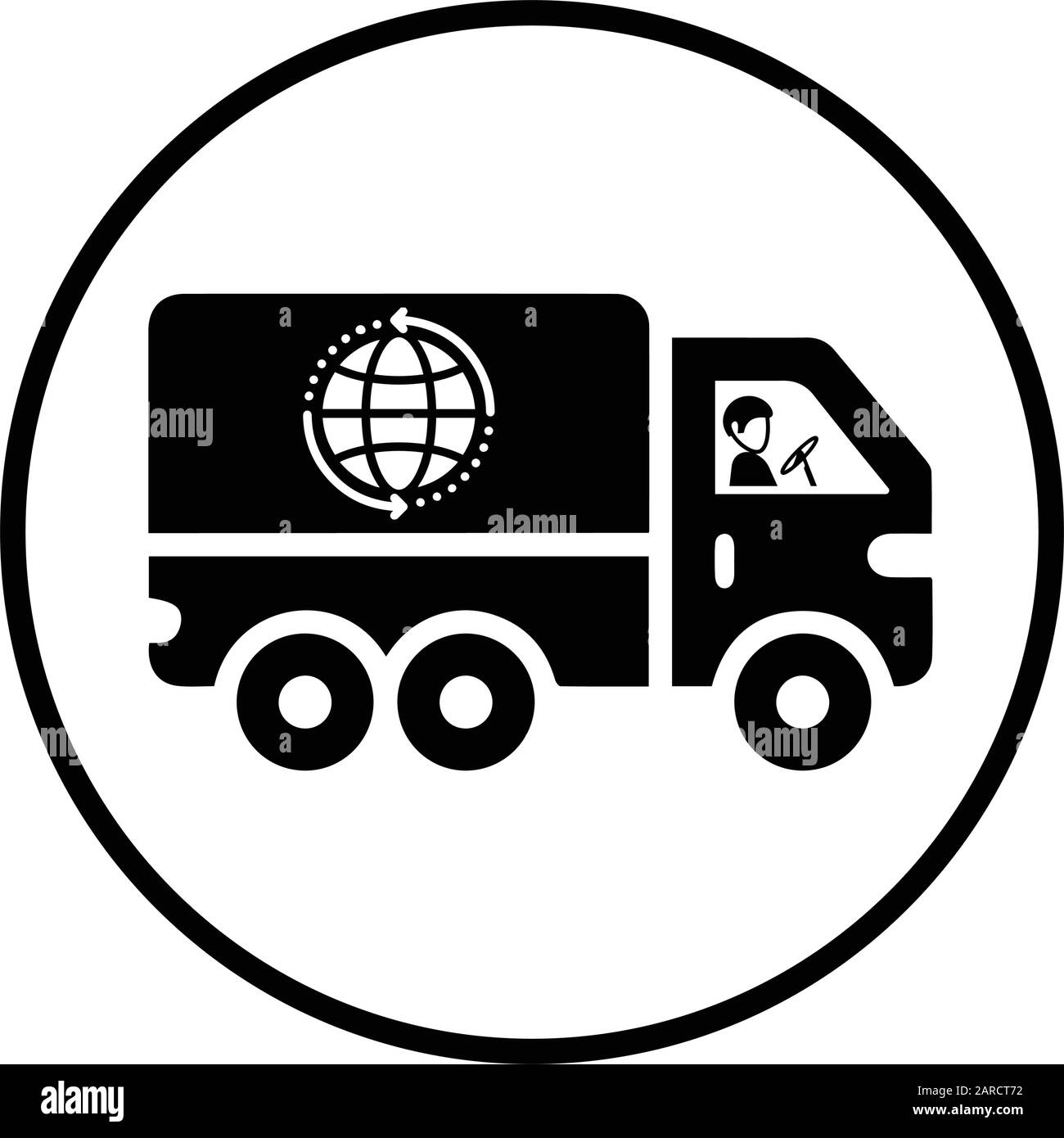 Well organized and fully editable Delivery van Icon, worldwide shipping ...