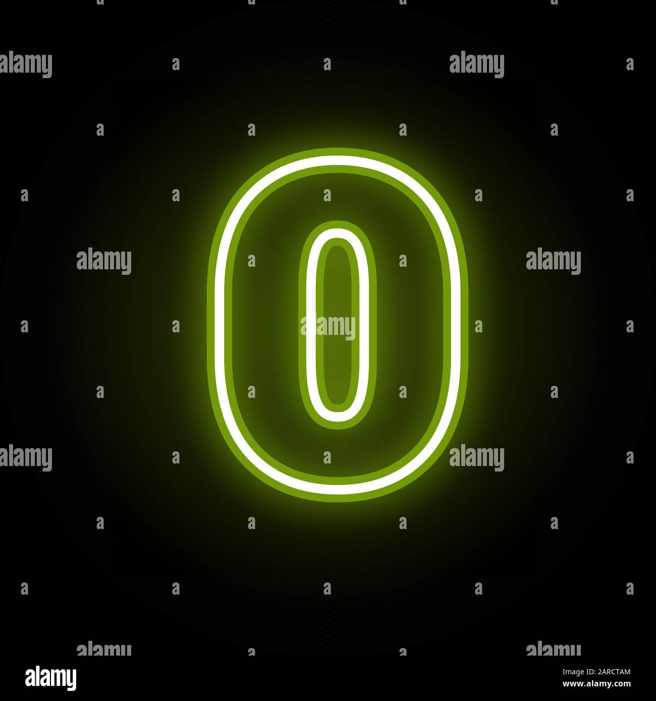 Neon number 0 on black Stock Vector Image & Art - Alamy
