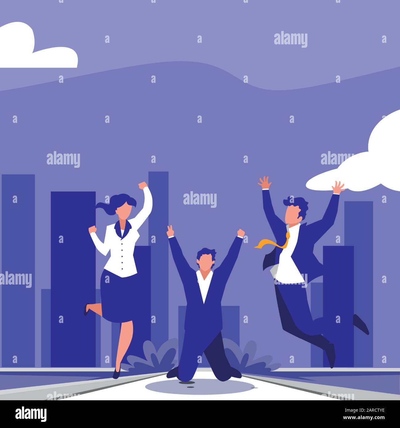 group of people business celebrating victory, business professional ...