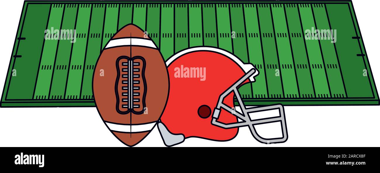 Helmet and ball design, American football super bowl sport hobby ...