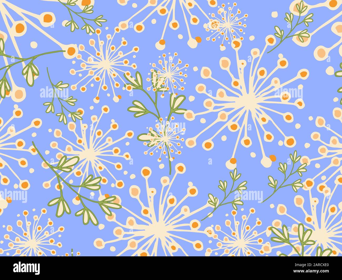 Dandelion seamless pattern Stock Vector Images - Alamy