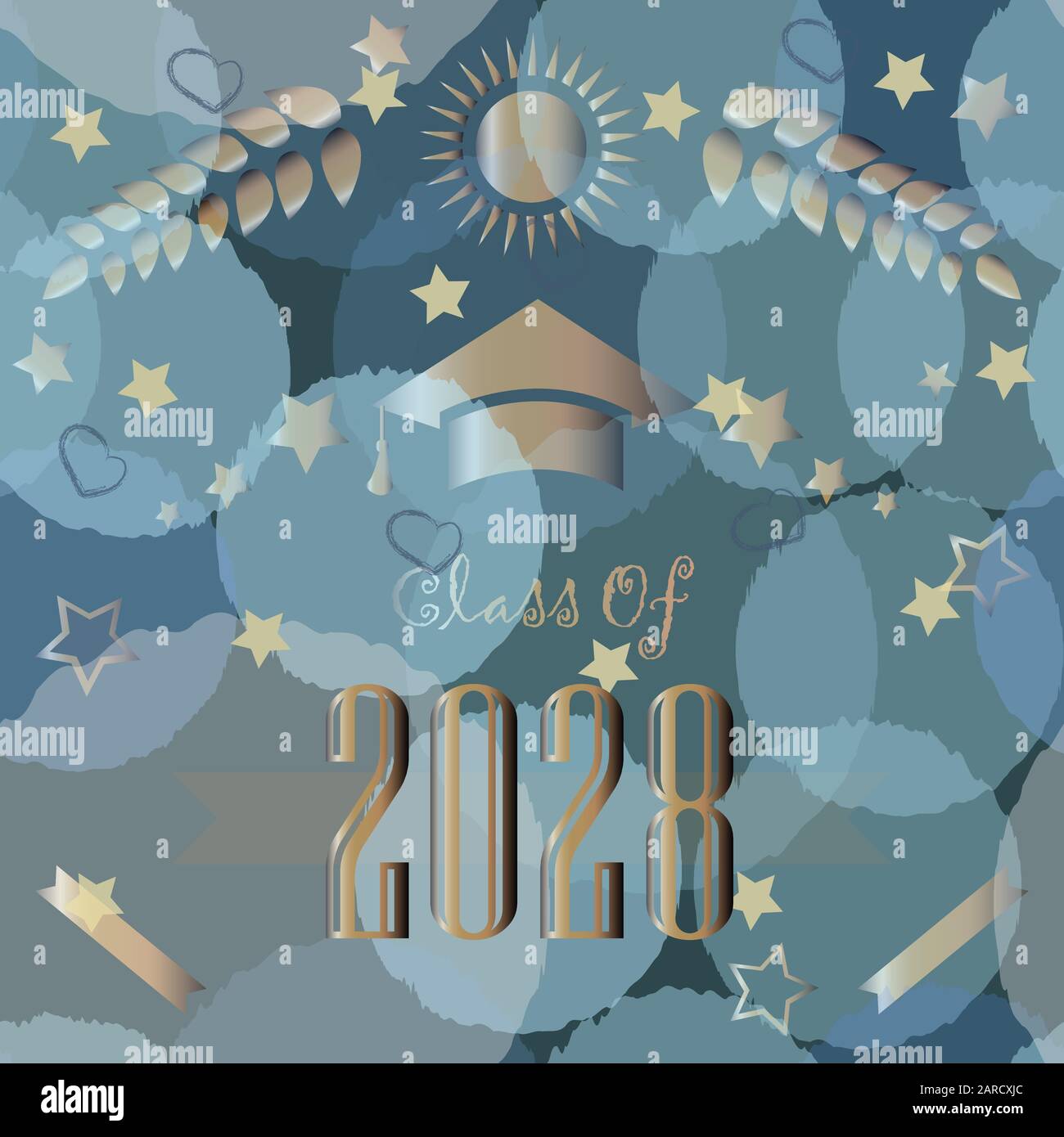 Graduation Class of Year 2018. Vector Illustration Stock Vector Image ...