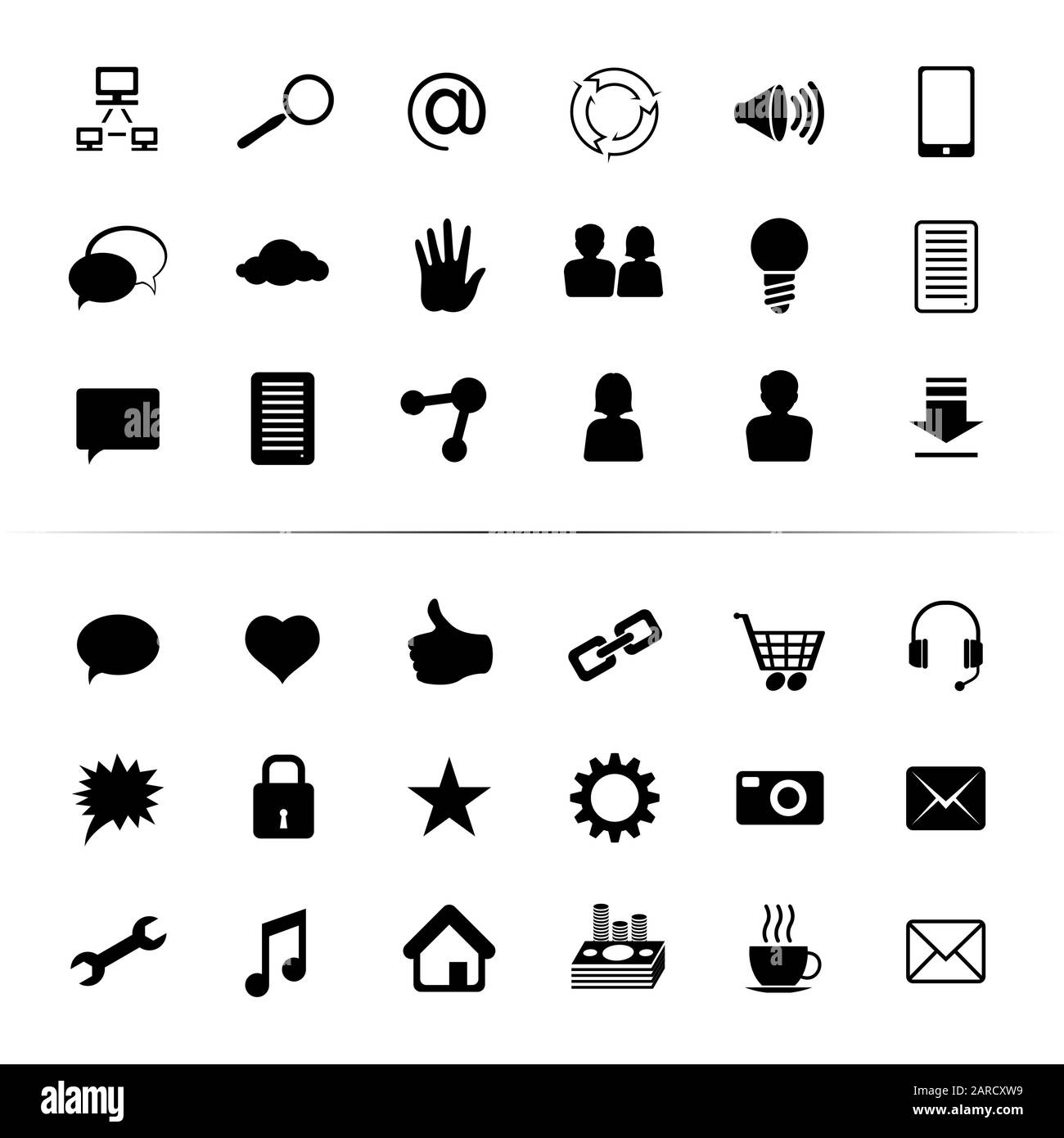 Vector set on subject Stock Vector Images - Alamy