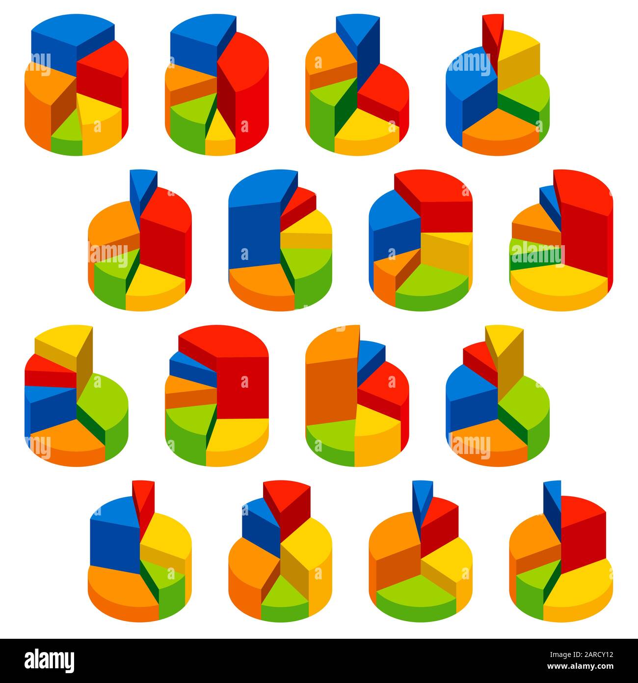 Pie charts-diagrams and graphs for design; Eps8 Stock Vector Image ...