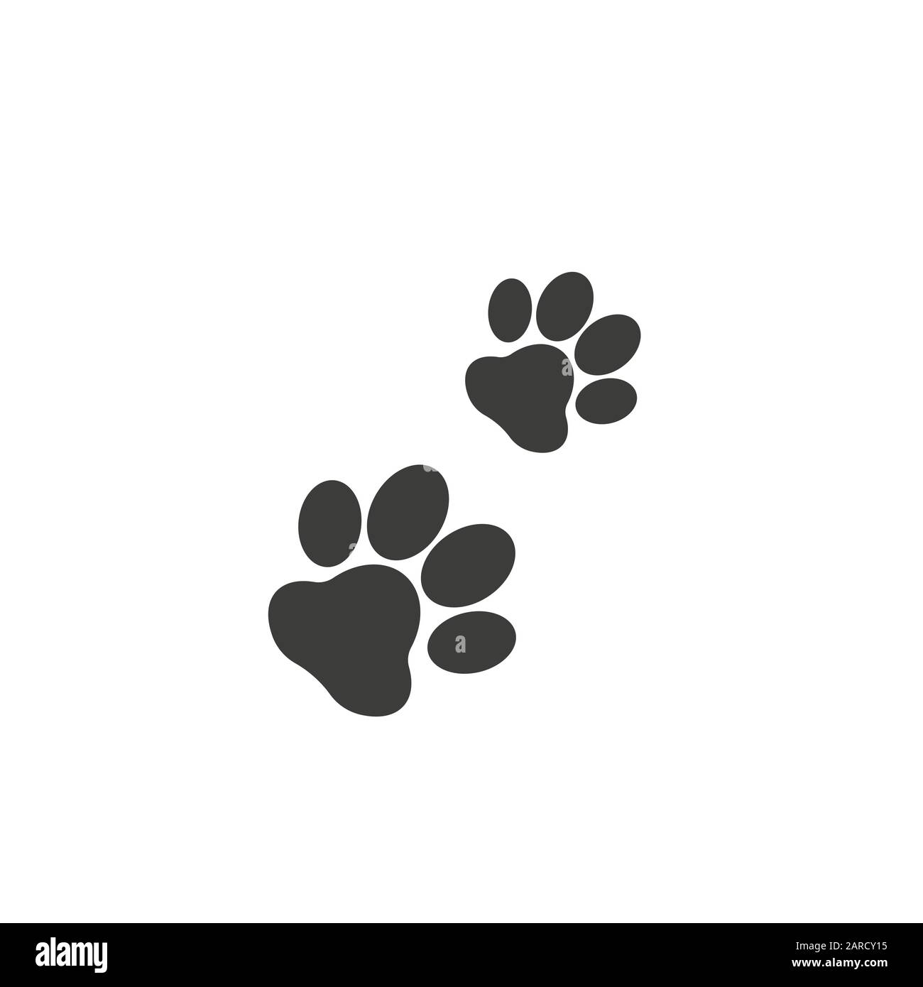 Paw prints sign isolated on white background Stock Vector Image & Art ...