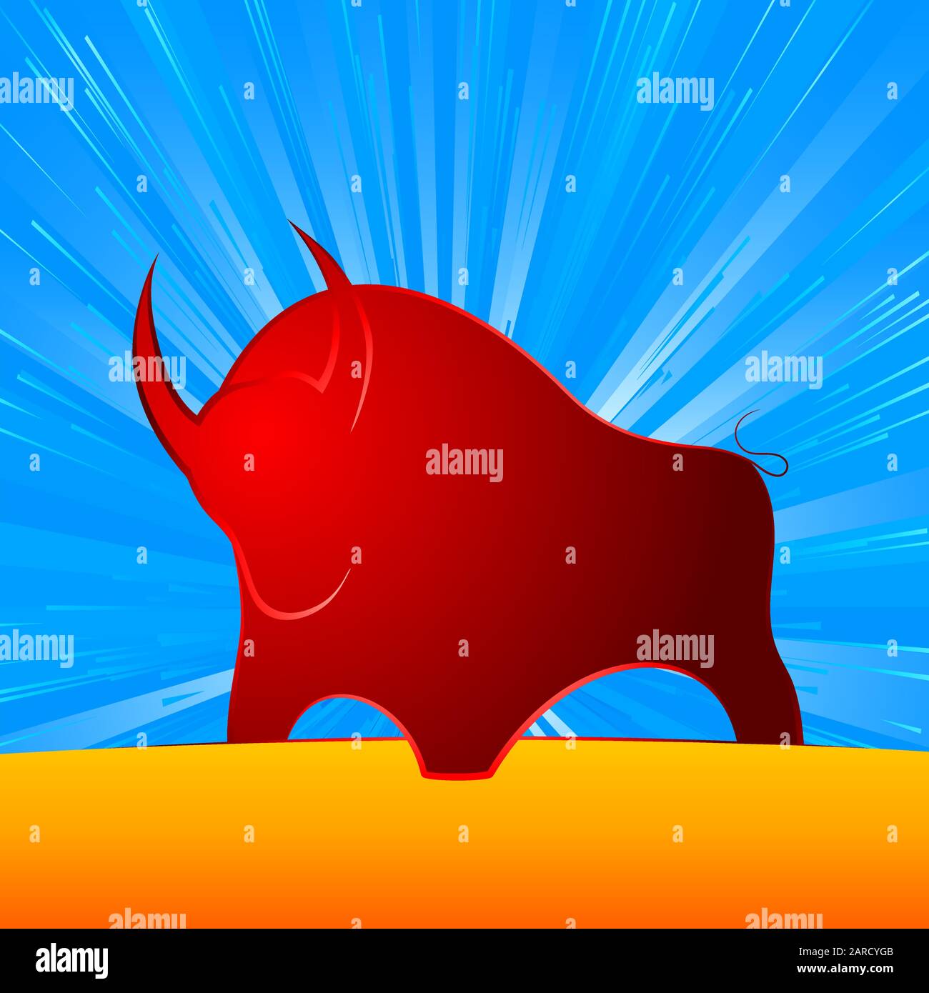 The bull as a symbol of strong and finance; Eps-8 Stock Vector Image ...