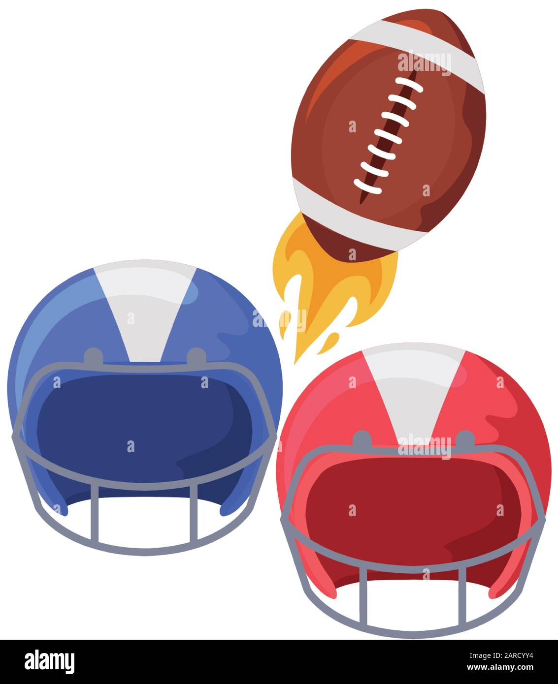 Helmets and ball design, American football super bowl sport hobby ...