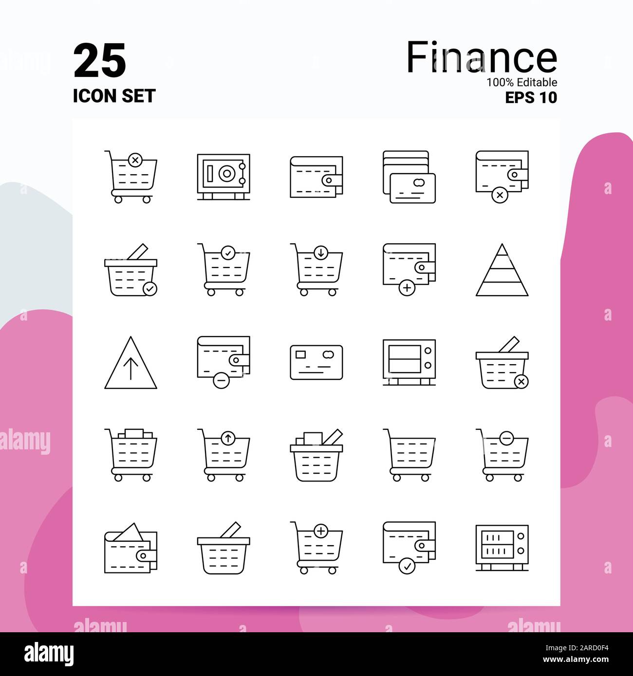 25 Finance Icon Set. 100% Editable EPS 10 Files. Business Logo Concept Ideas Line icon design ...